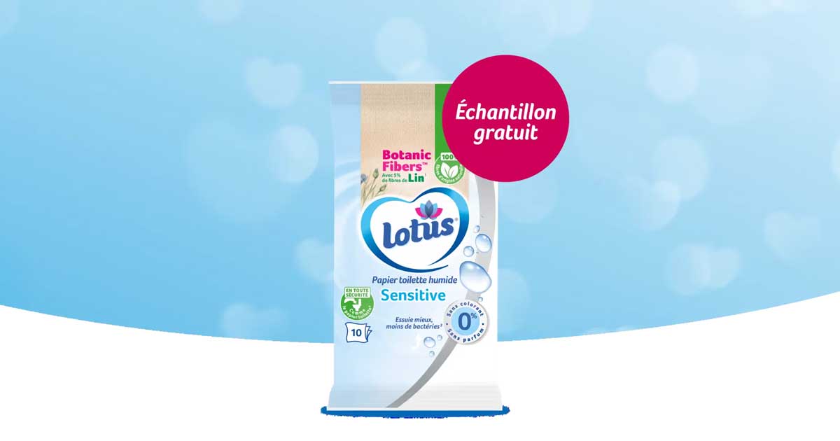 Échantillon Gratuit Lotus Sensitive – Mouchoirs Ultra Doux à Tester